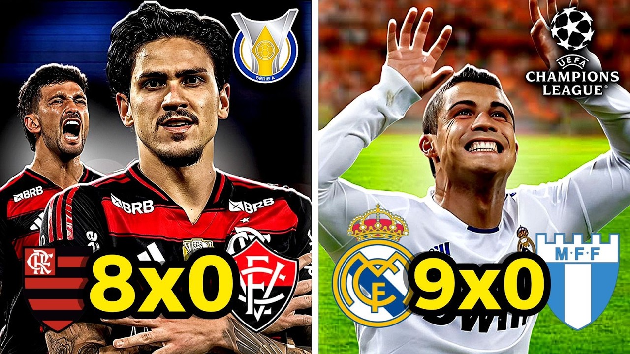 A MAIOR GOLEADA do SÉCULO de CADA CAMPEONATO ... - YouTube