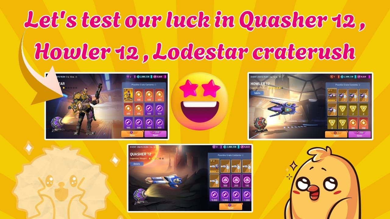 Testing My Luck in Crate Rush! 💥 Quasher 12 🎯 Howler 12 🚀 Lodestar ...