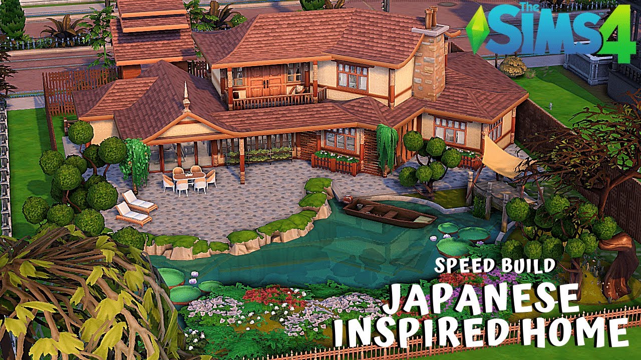 Japanese-Inspired House || Sims 4 Snowy Escape || Speed Build || No CC ...