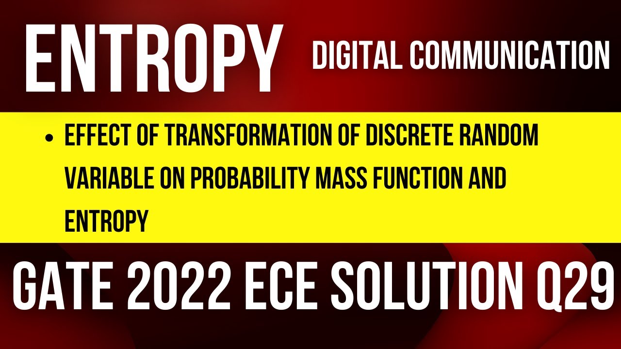 #GATE2022 EC Question No29|Effect of Transformation of Discrete random ...