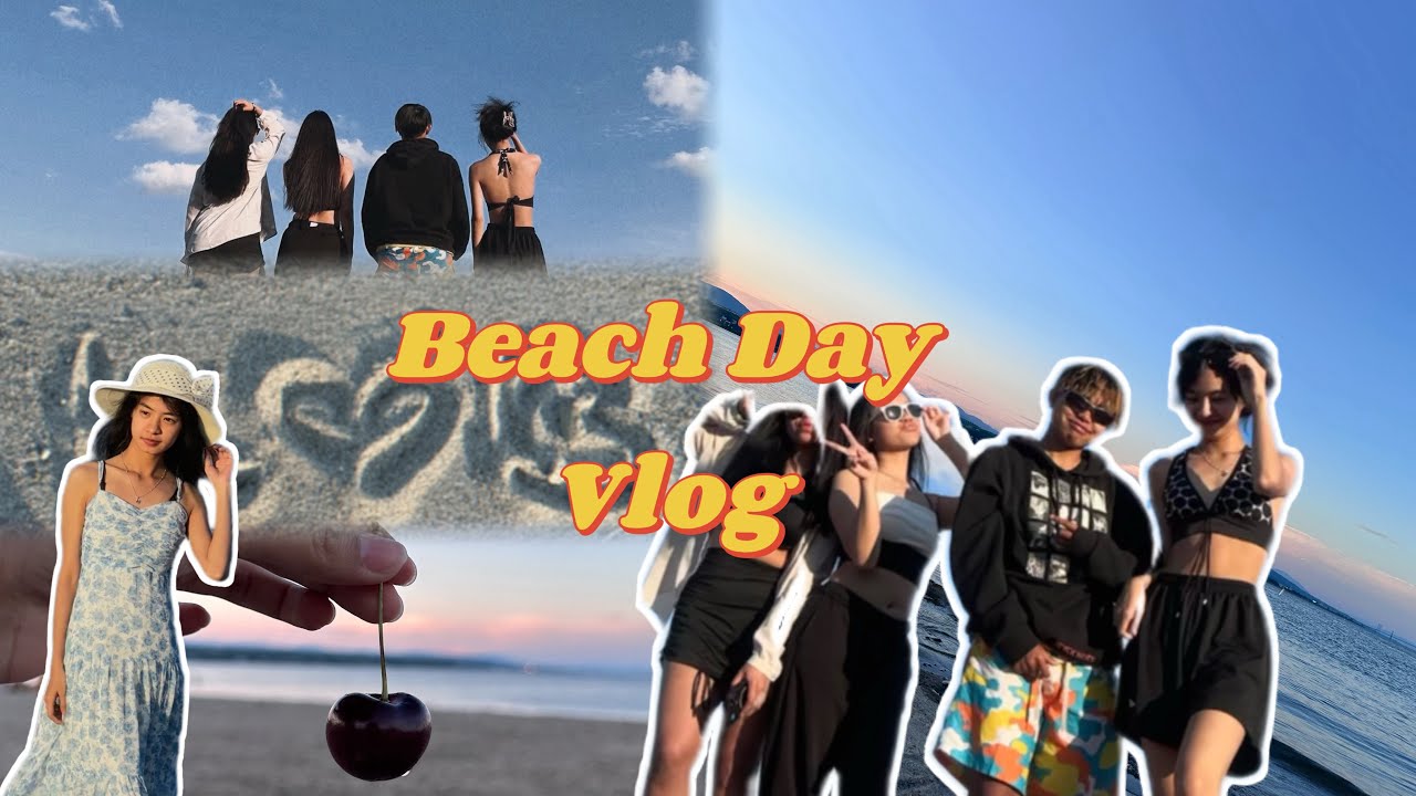 Beach day vlog with friends/ ကမ်းခြေ ☀️🏖️ /summer glow - YouTube