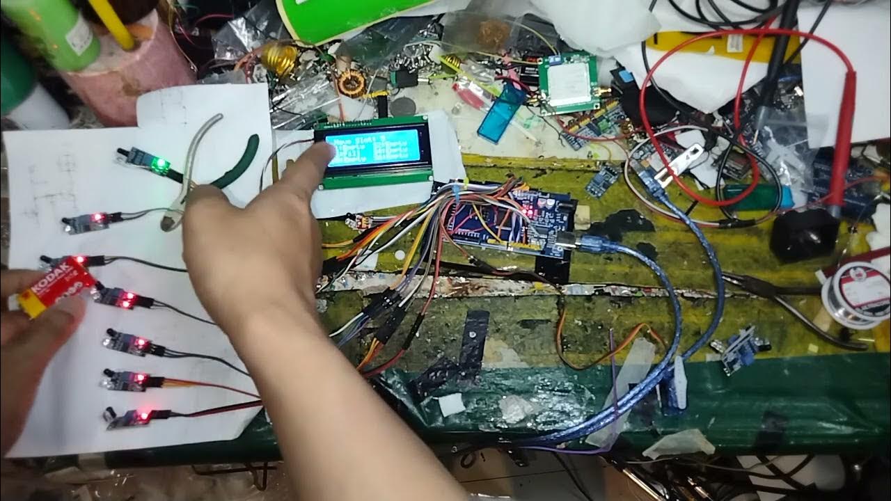 ระบบควบคุมแบบจำลองลานจอดรถอัตโนมัติควบคุมด้วย arduino mega 2560 - YouTube