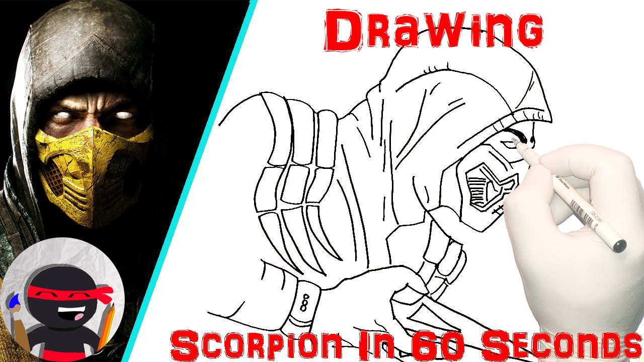 Timelapse Drawing of Scorpion | Easy, Step By Step Tutorials For ...
