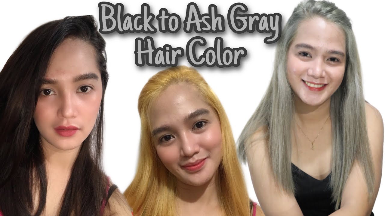 Hair Coloring at Home | Black to Ash Gray Blonde Hair using Bremod ...