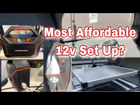 AFFORDABLE PORTABLE POWER STATION POWERTECH WITH SOLAR PANEL - YouTube