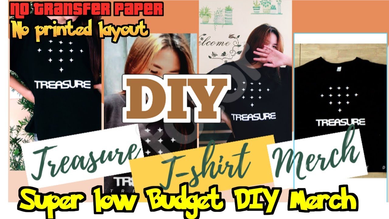 TREASURE - DIY T-Shirt Merch (low budget Diy) - YouTube
