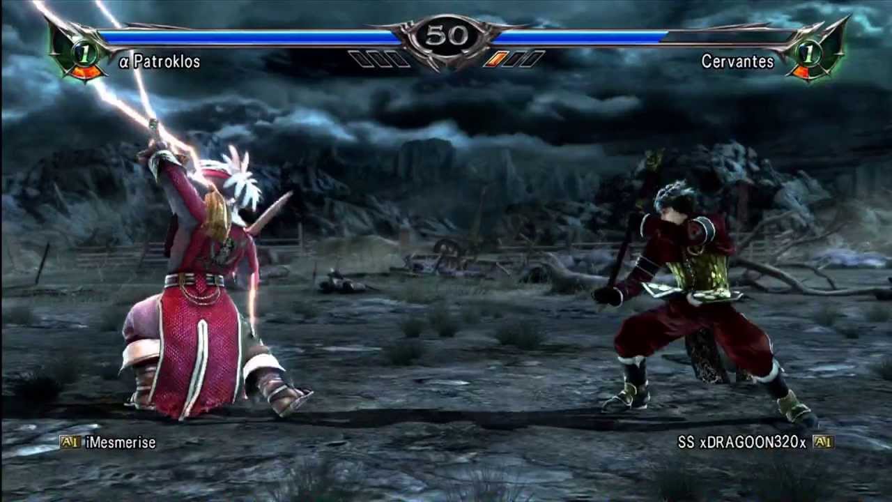 SoulCalibur V (Online) Match #146 Alpha Patroklos Vs. Cervantes - YouTube