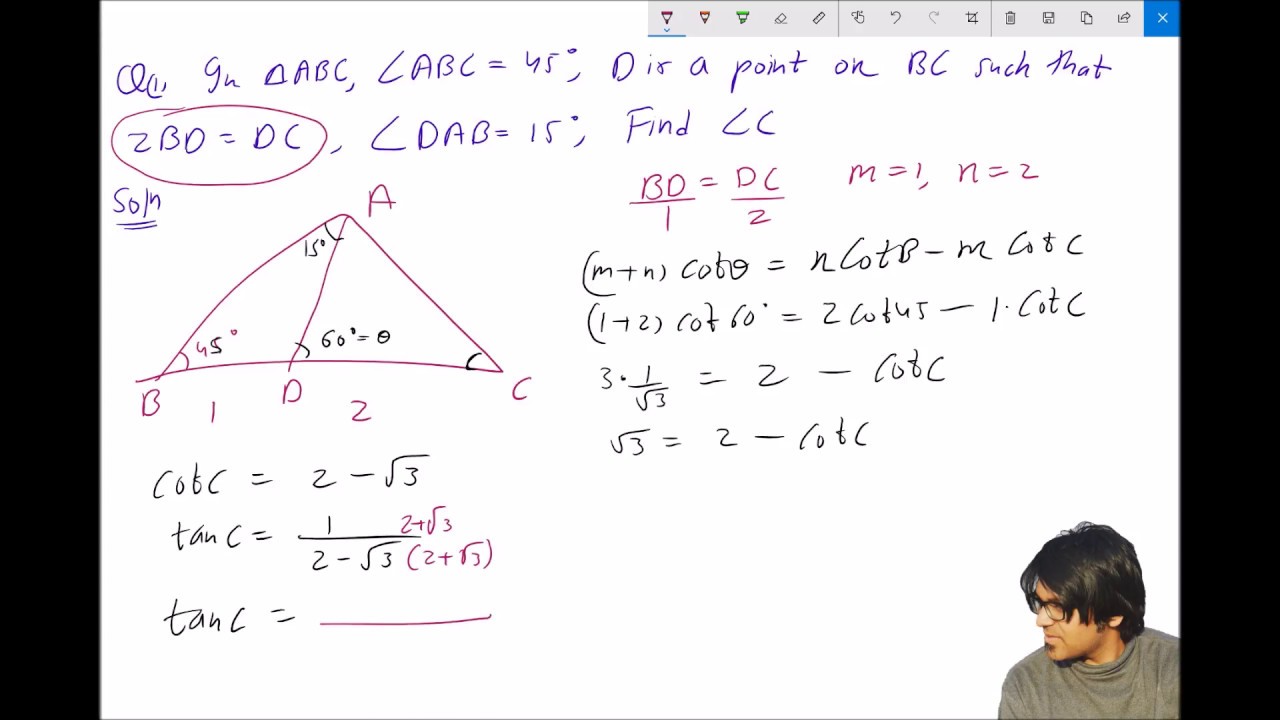 #Solution of triangle-Part-12-m-n theorem - YouTube