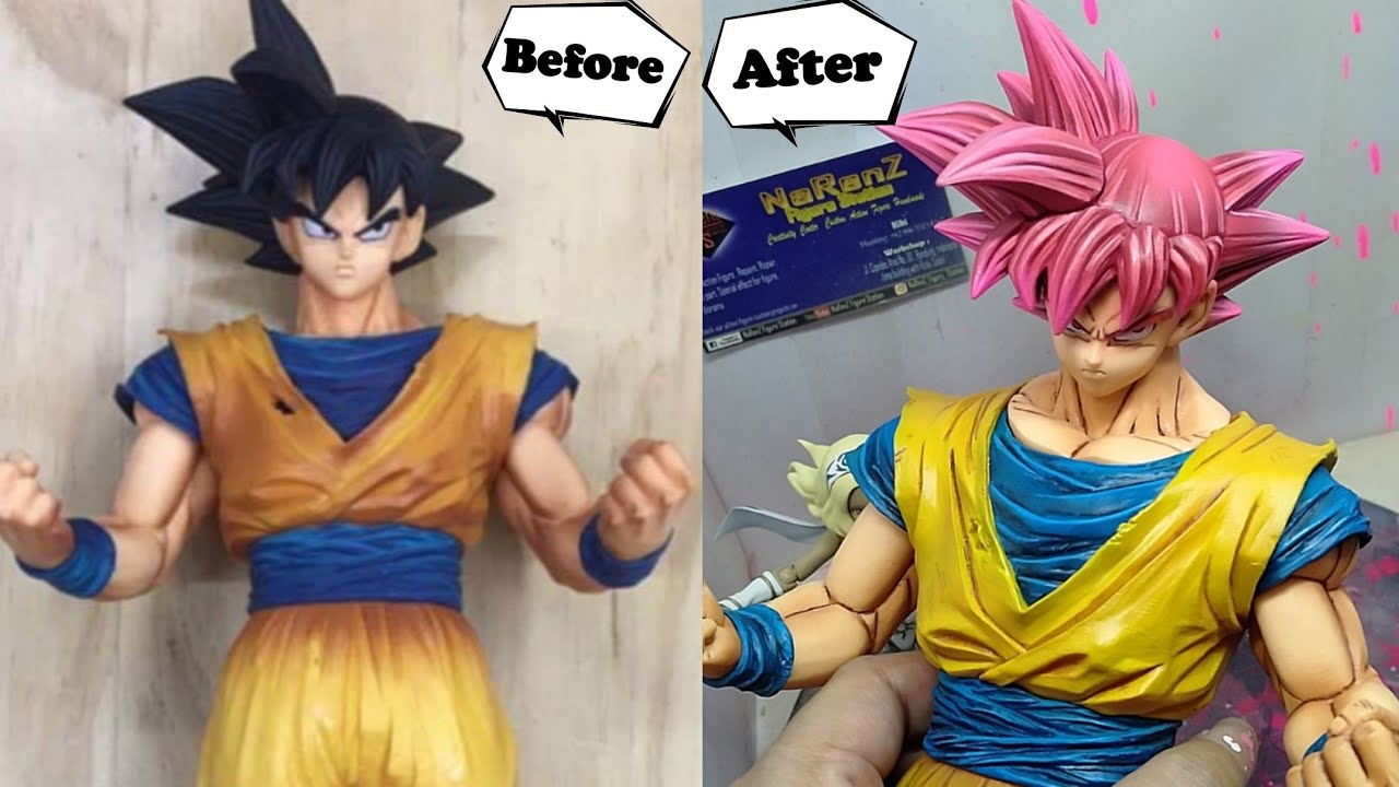 Repaint anime style !!! Grandista Goku God Mode Hair - YouTube