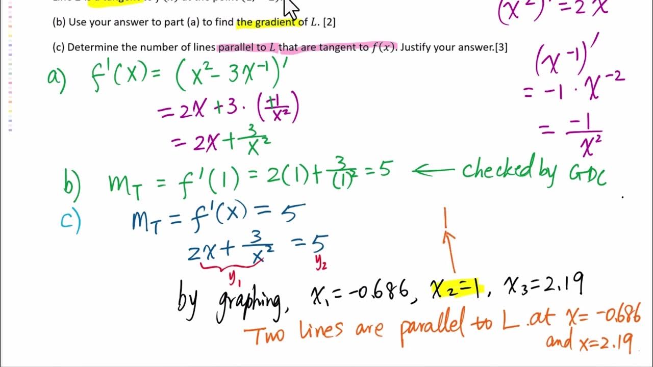 Topic 5 IB Questions about Tangent & Normal Lines (2) - YouTube