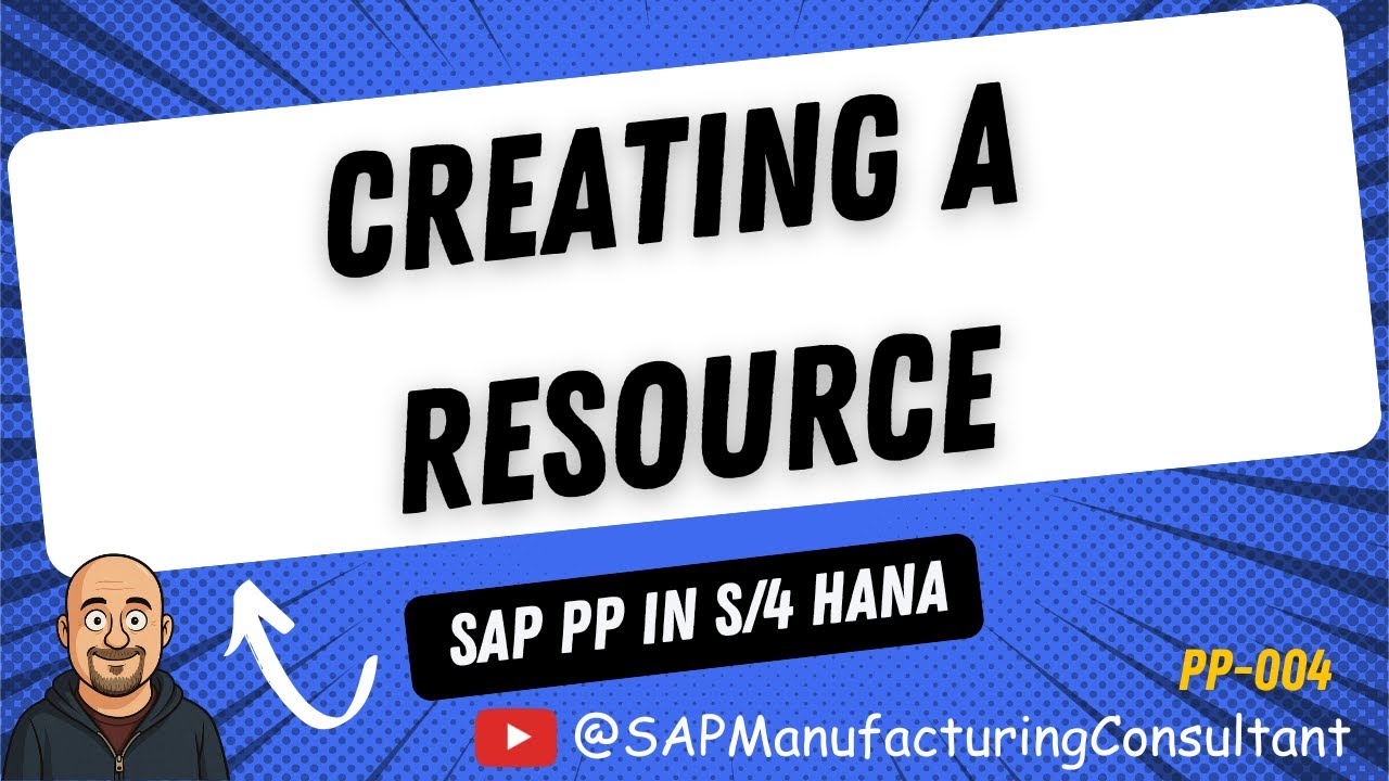 Creating a Resource | SAP PP | Master Data - YouTube