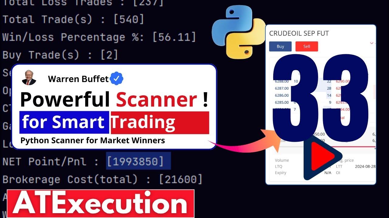 Stocks Scanner is most EASISEST WAY | Ep. 33 for algorithm Trading using Python - YouTube