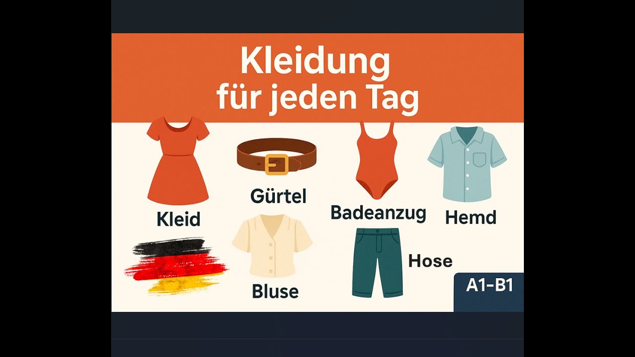 Everyday Clothing Vocabulary in German (A1–B1) - YouTube