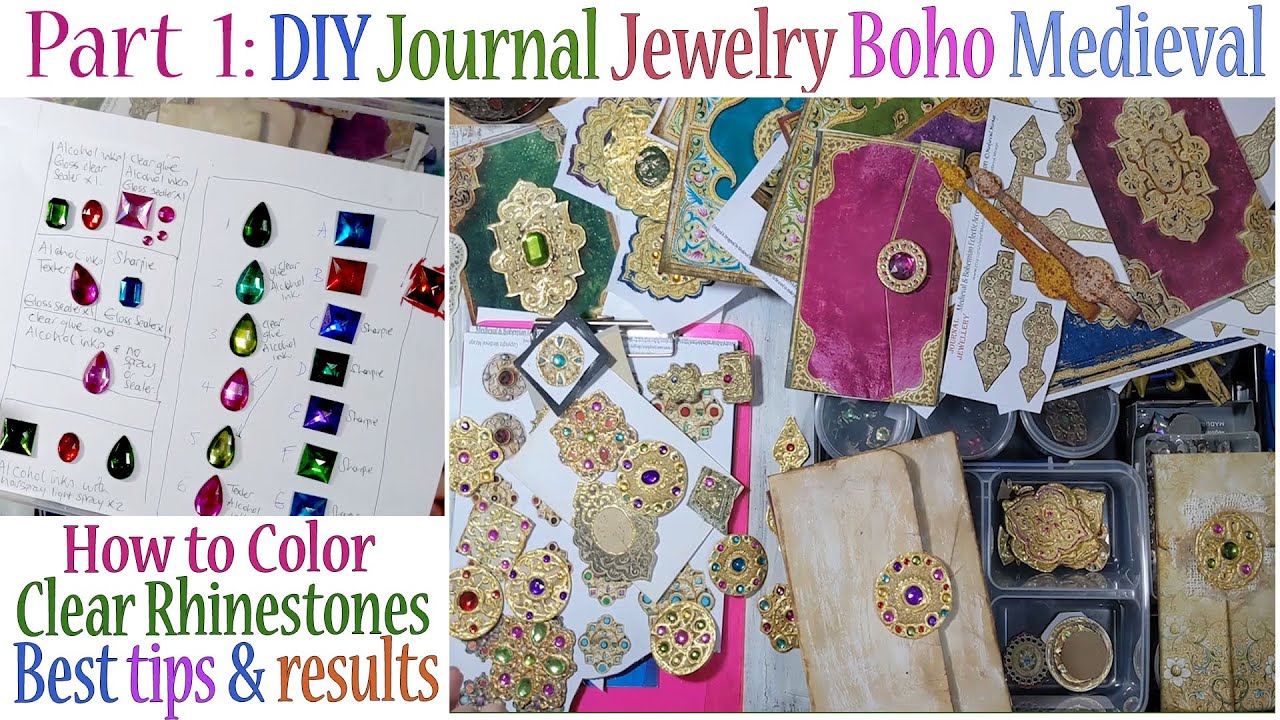 Part 1: Journal Jewelry. Coloring rhinestones: In-depth tips for best ...