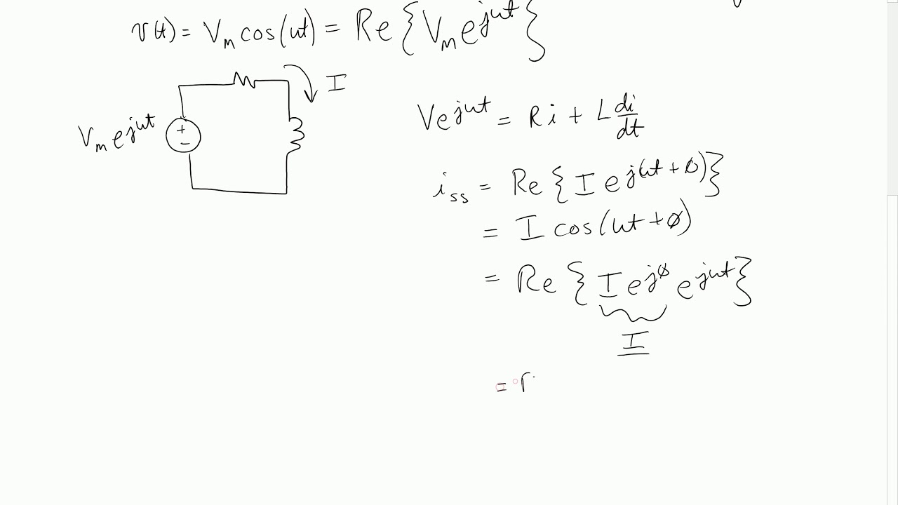 Sinusoidal Steady State Phasors - YouTube