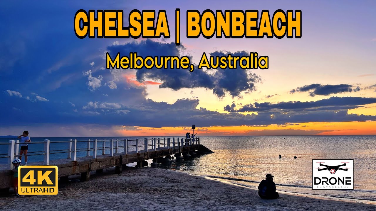 Flying over Chelsea | Bonbeach | Best Family beach in Melbourne | Drone ...
