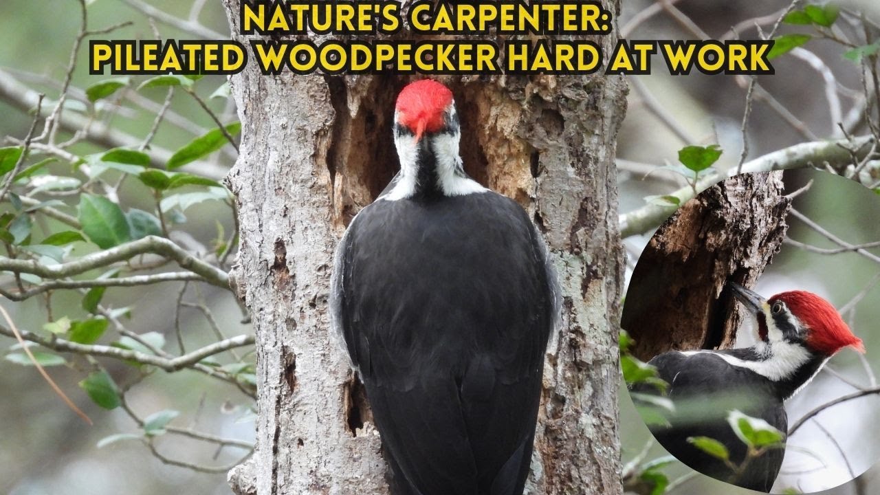 Epic Pileated Woodpeckers Pecking: Nature's Logging Expert at Work #4K ...