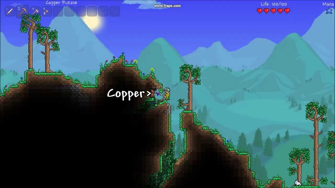 Simple Terraria Tutorials: Obtaining Copper Ore - YouTube