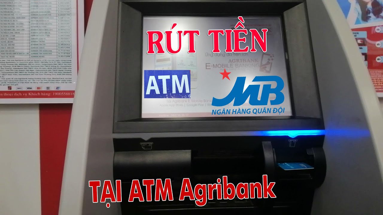 Hướng dẫn rút tiền thẻ ATM MB Bank tại ATM Agribank - YouTube