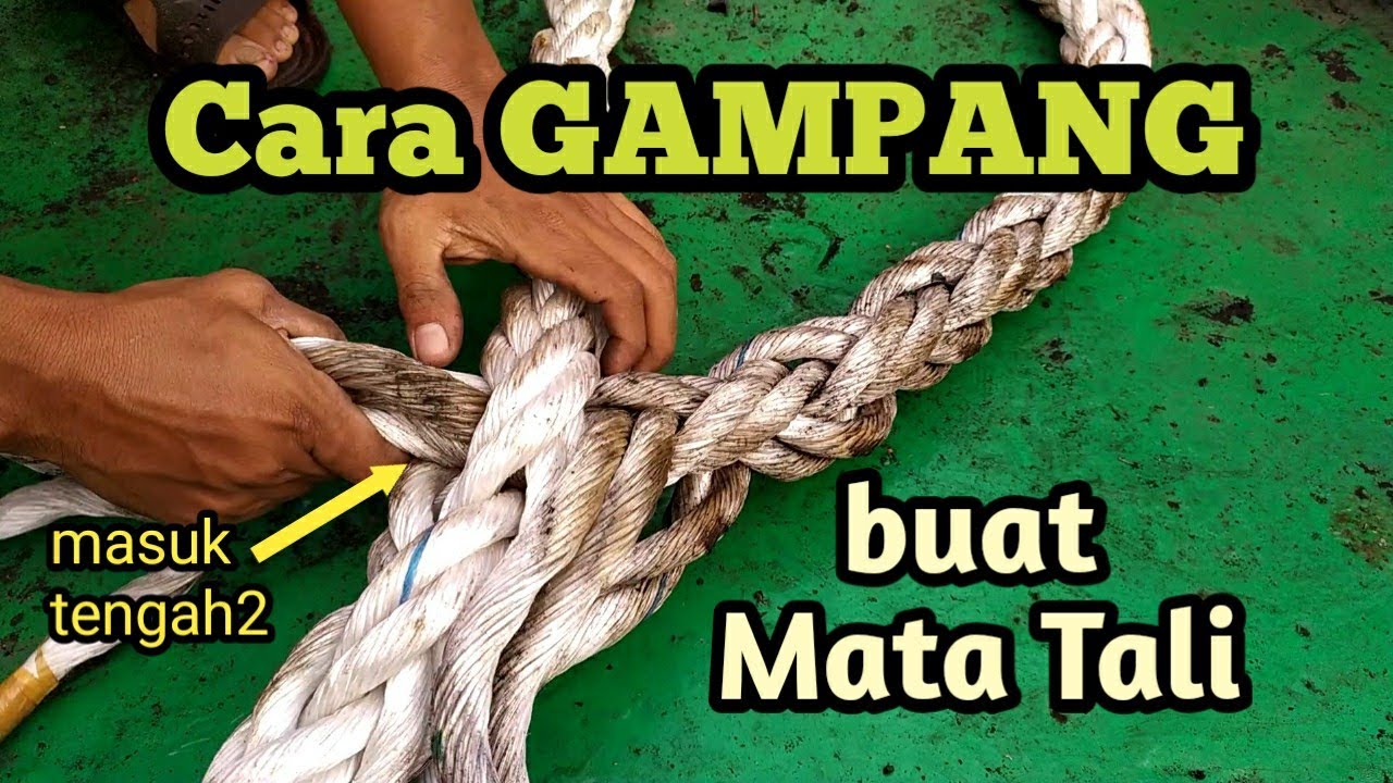 Simple | Cara Buat Mata Tali Model Kepang | Eye Splice - YouTube