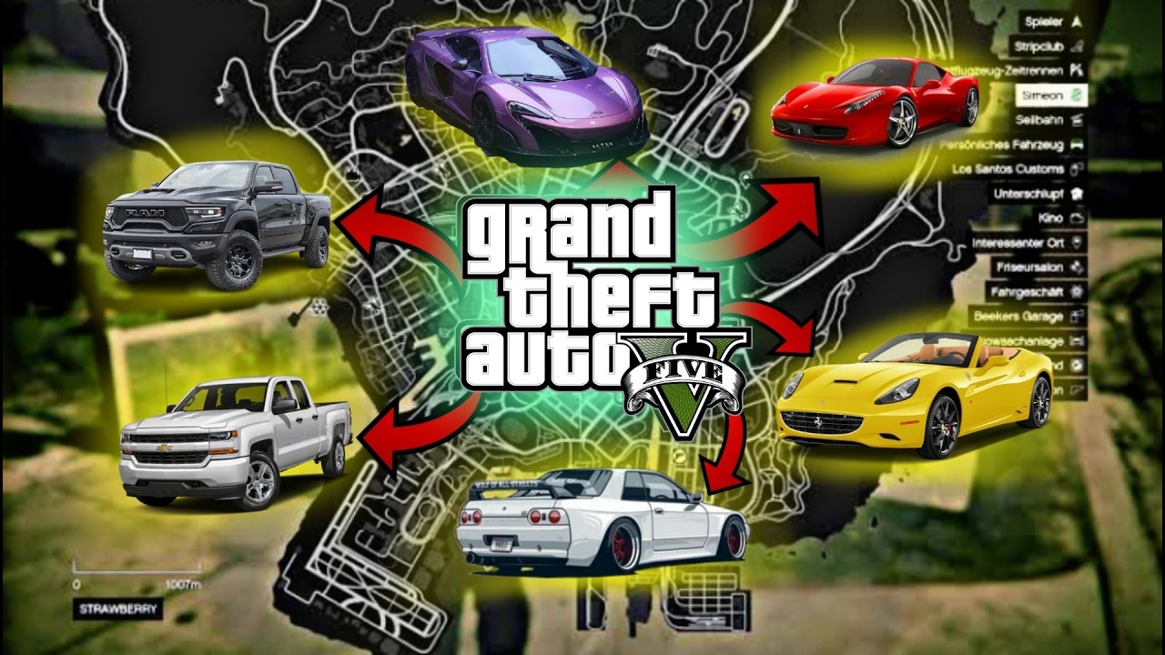 All Rare & Secret Cars Gta 5(Hidden Vehicle locations Guide - Story ...