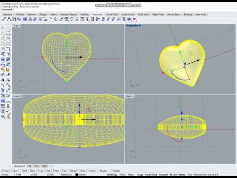 Rhino 3D: Making heart pendant in 6 Min. - YouTube