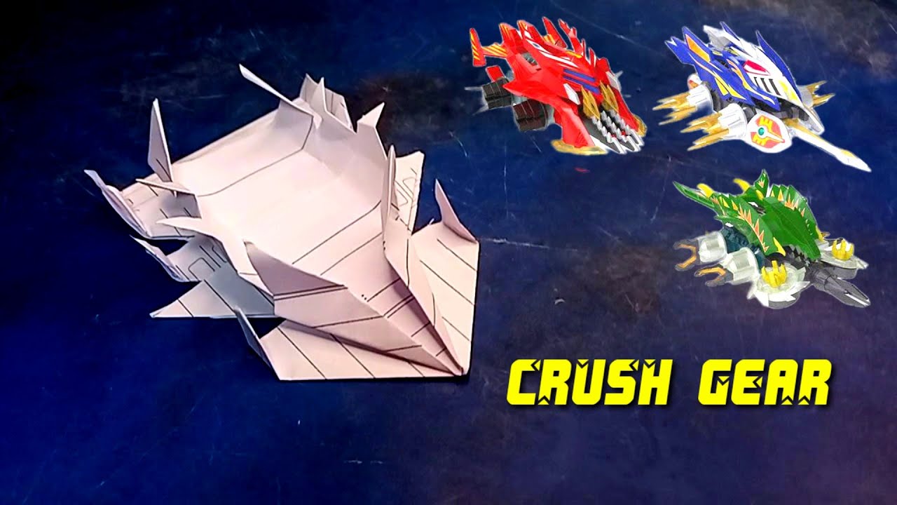 cara membuat mainan unik dari kertas - crush gear - YouTube