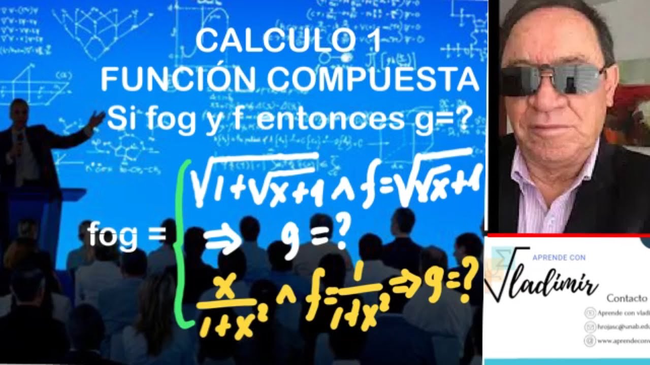 FUNCION COMPUESTA.(SI fog y f calcule g).EJ F008. - YouTube
