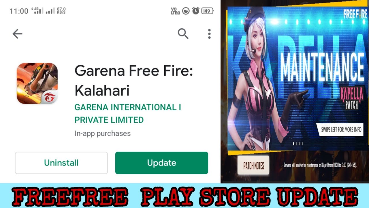 PLAY STORE UPDATE FOR FREE FIRE AVAILABLE NOW - YouTube