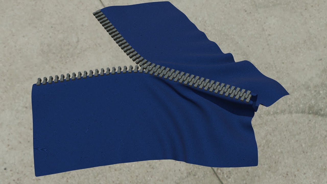 Blender 4.3 : make a Cloth Zip Animation .Blender4.3：制作布料拉链动画 - YouTube