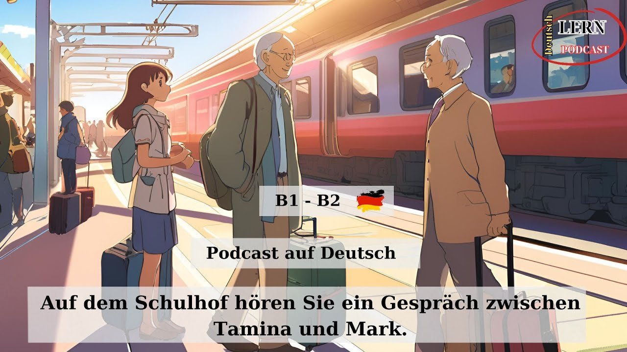 Dialoge B1-B2|Podcast Auf Deutsch||Auf dem Schulhof hören Sie ein ...
