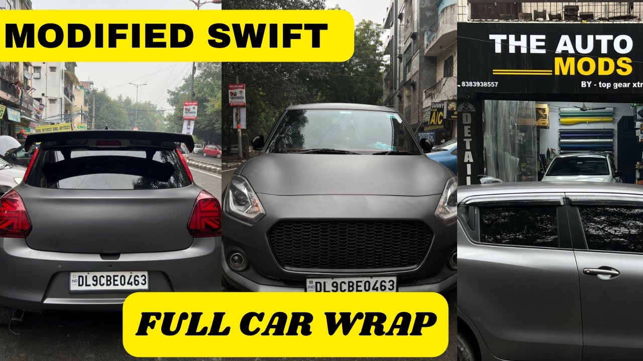 MODIFIED SWIFT | AFTER MARKET LIGHT| |CAR WRAP | ALLOYS | - YouTube