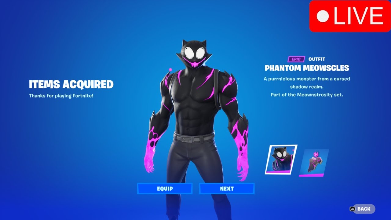 🔴 PHANTON MEOWSCLES FORTNITE ITEM SHOP Today LIVE! (Fortnite Season 4 ...
