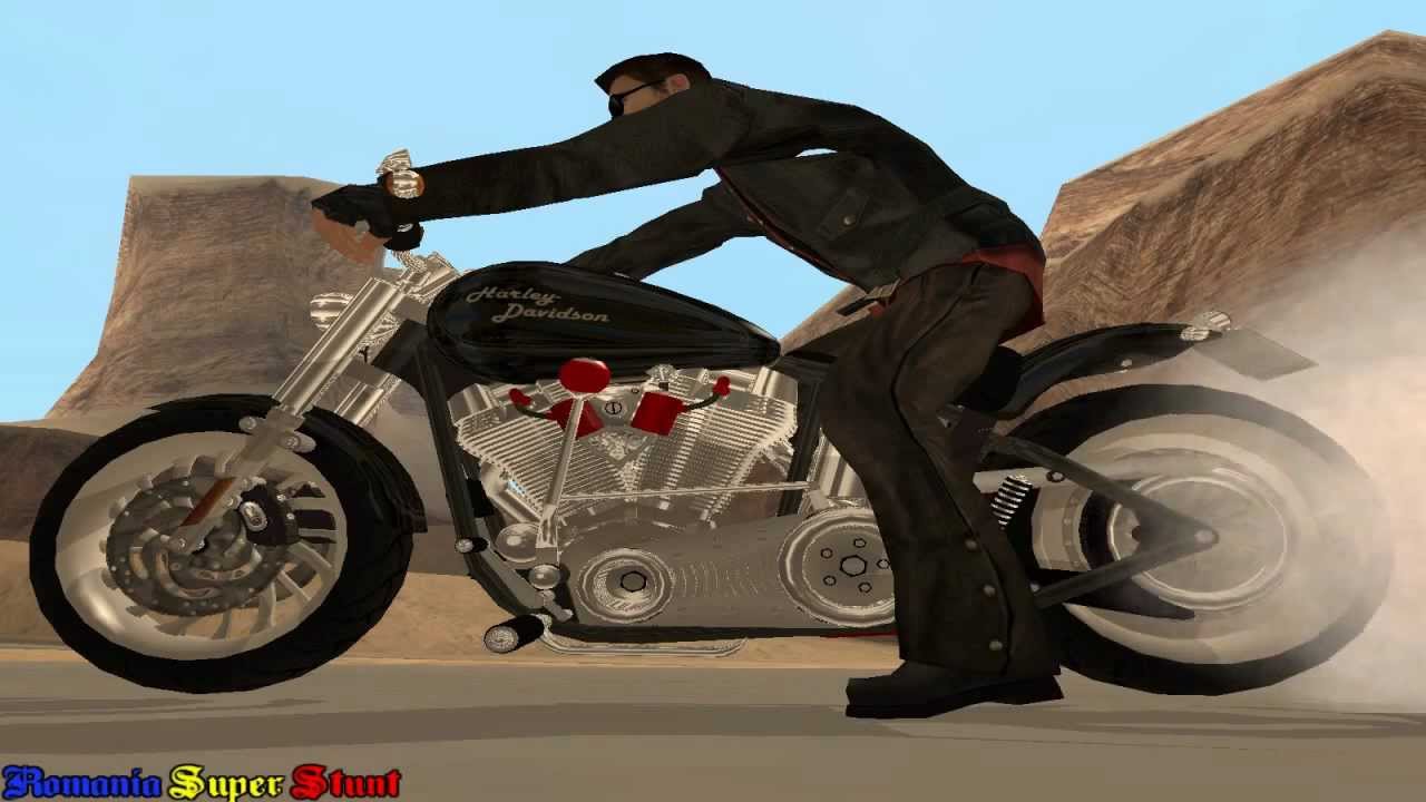 GTA Harley Davidson FLSTF custom BlackRider - YouTube