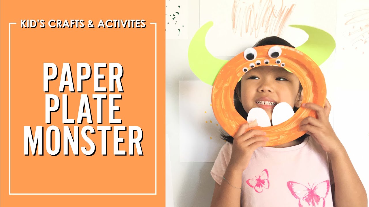 Paper Plate Monster | Kid's Crafts and Activties - YouTube