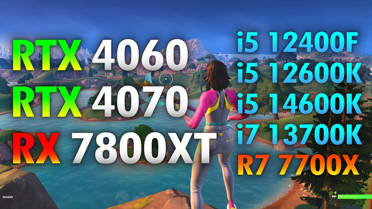 Fortnite : 400 FPS - RTX 4060 - RTX 4070 - RX 7800 XT - YouTube