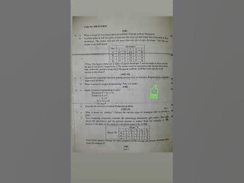 Jntuk previous year question paper #3rd semester #Operation Research # ...