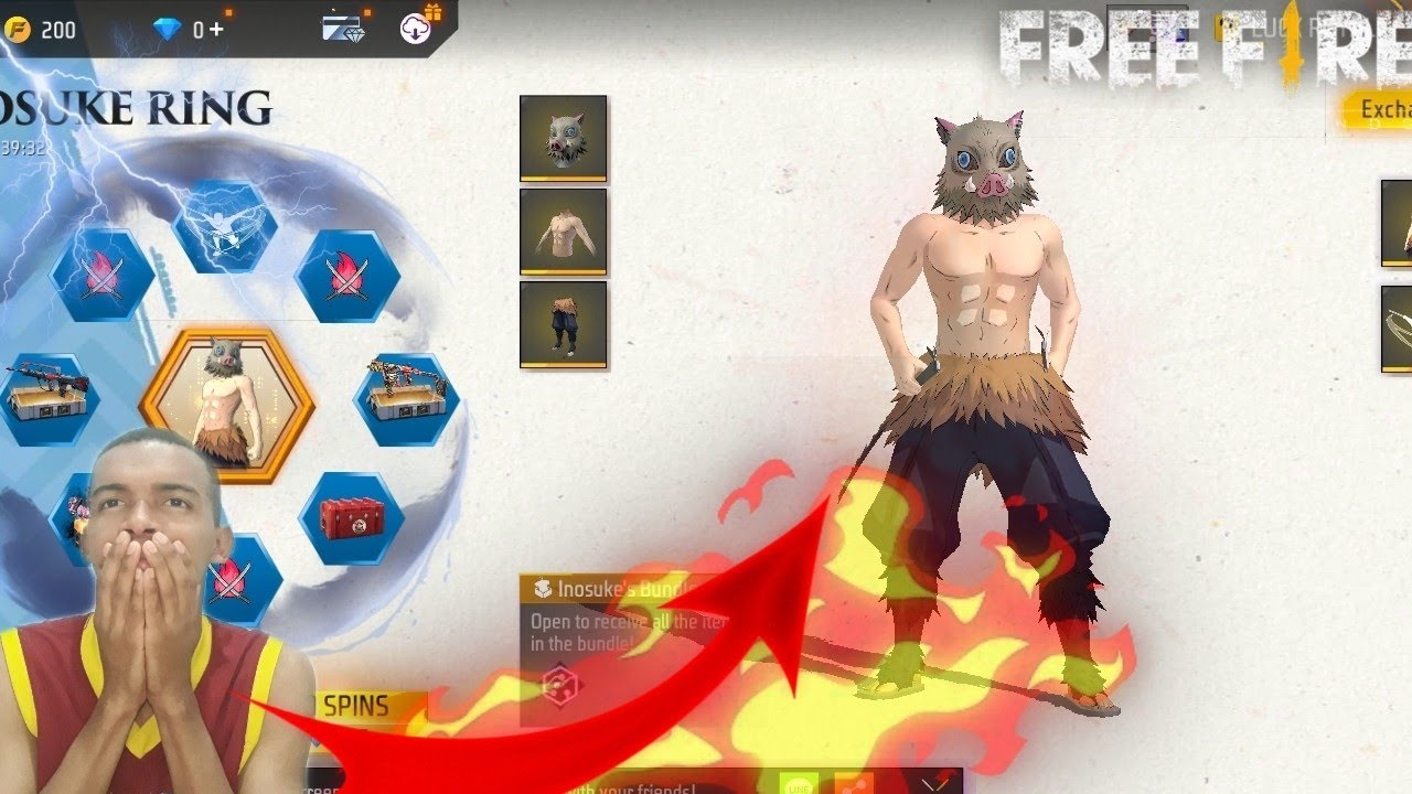 FREE FIRE NEW EVENT INOSUKE RING 😱FREE FIRE NEW EVENT #INOSUKE RING ...