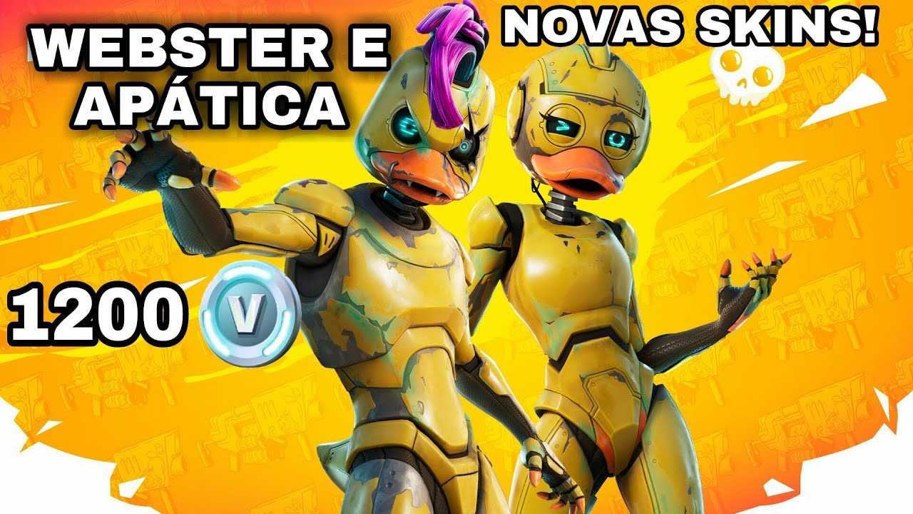NOVAS SKINS: WEBSTER E APÁTICA! - FORTNITE - YouTube