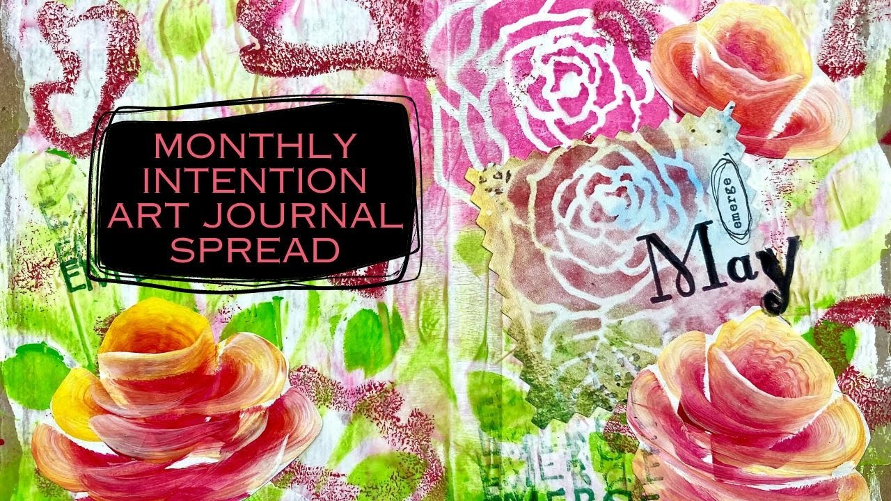 Intention card art journal page - Emerge for May - YouTube