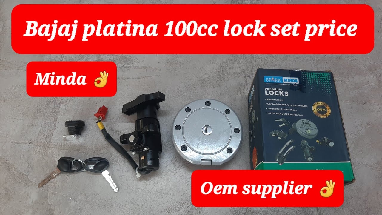 Bajaj platina 100cc lock set price #Bajaj platina lock set Minda price ...
