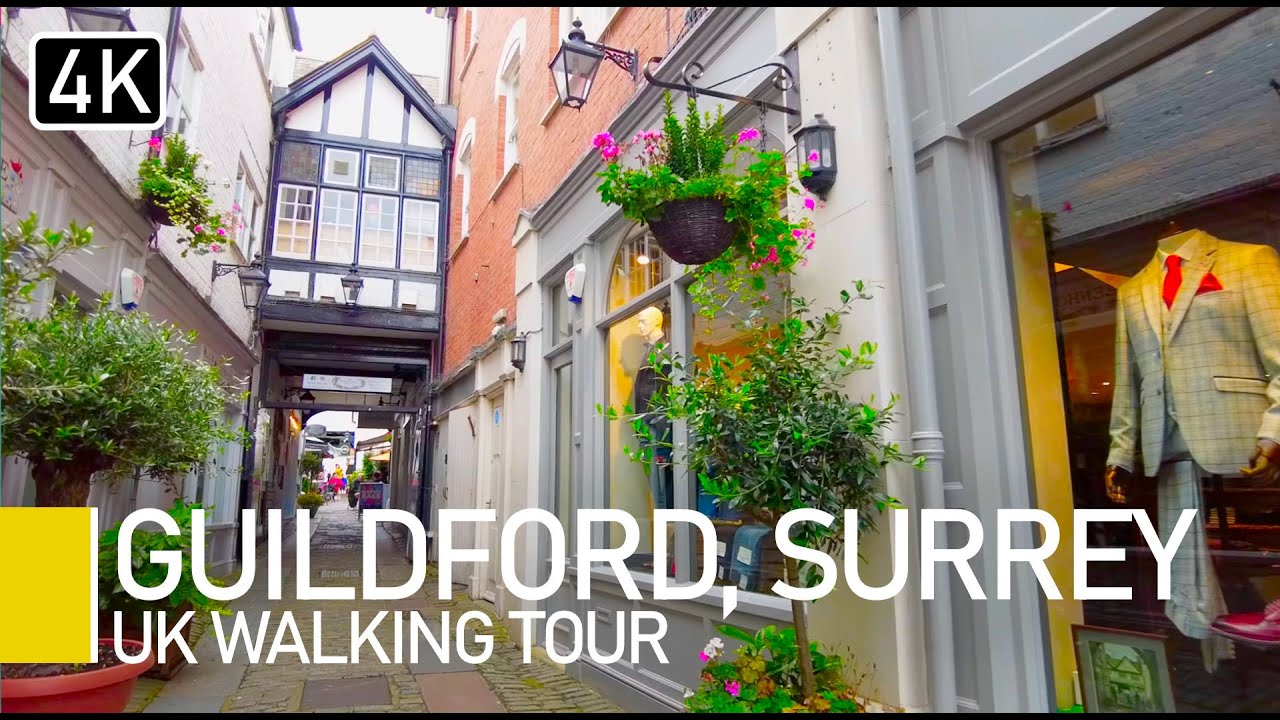 Guildford, Surrey, UK | Town Centre Walking Tour With Captions - YouTube