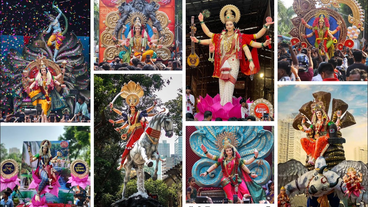 Mumbai Devi Maha Aagman 2023😍10 IN 1😱Biggest Durga Devi Aagman 2023 ...