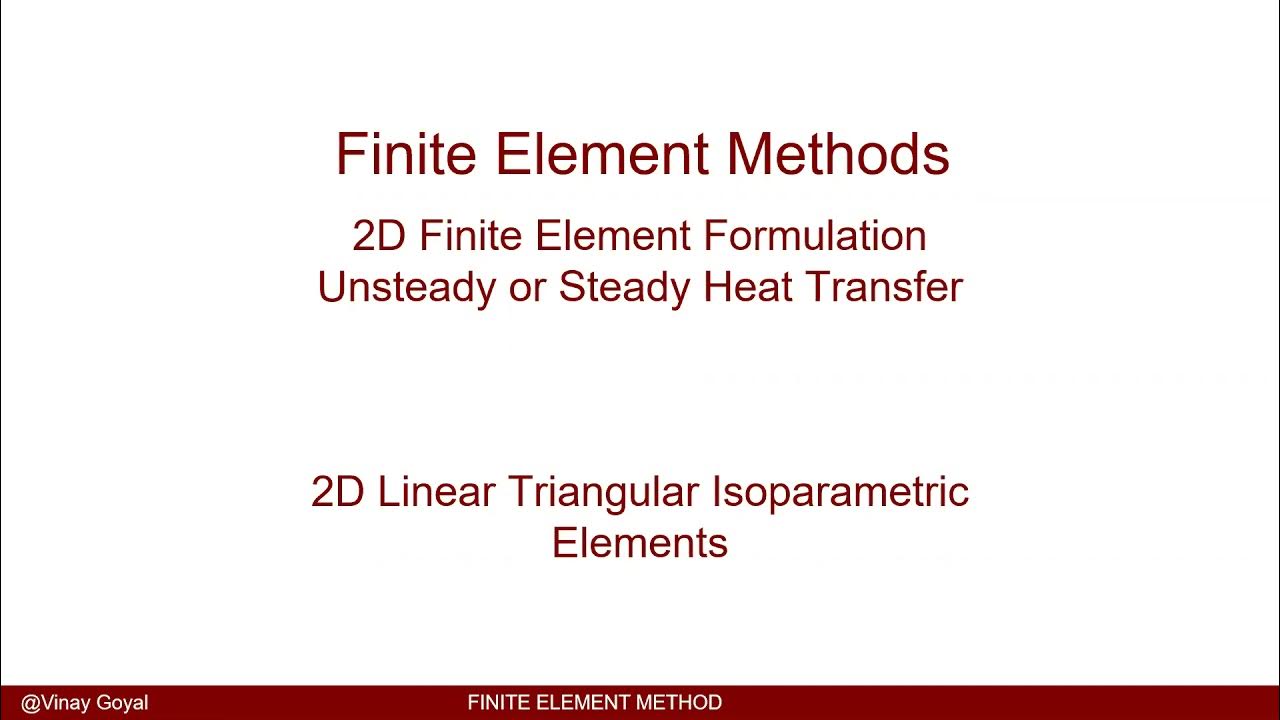 Finite Element Method: Lecture 17B - 2D Isoparametric Linear Triangular Element - YouTube