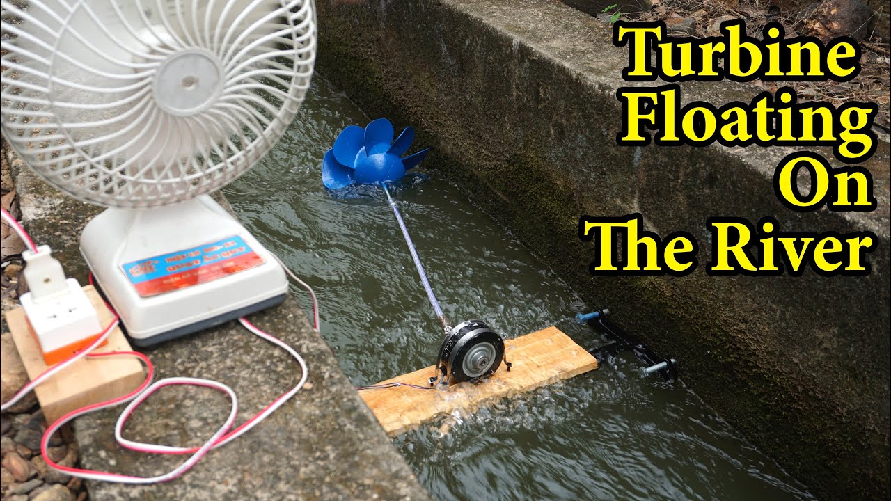 How To Make Turbine Float On River - YouTube