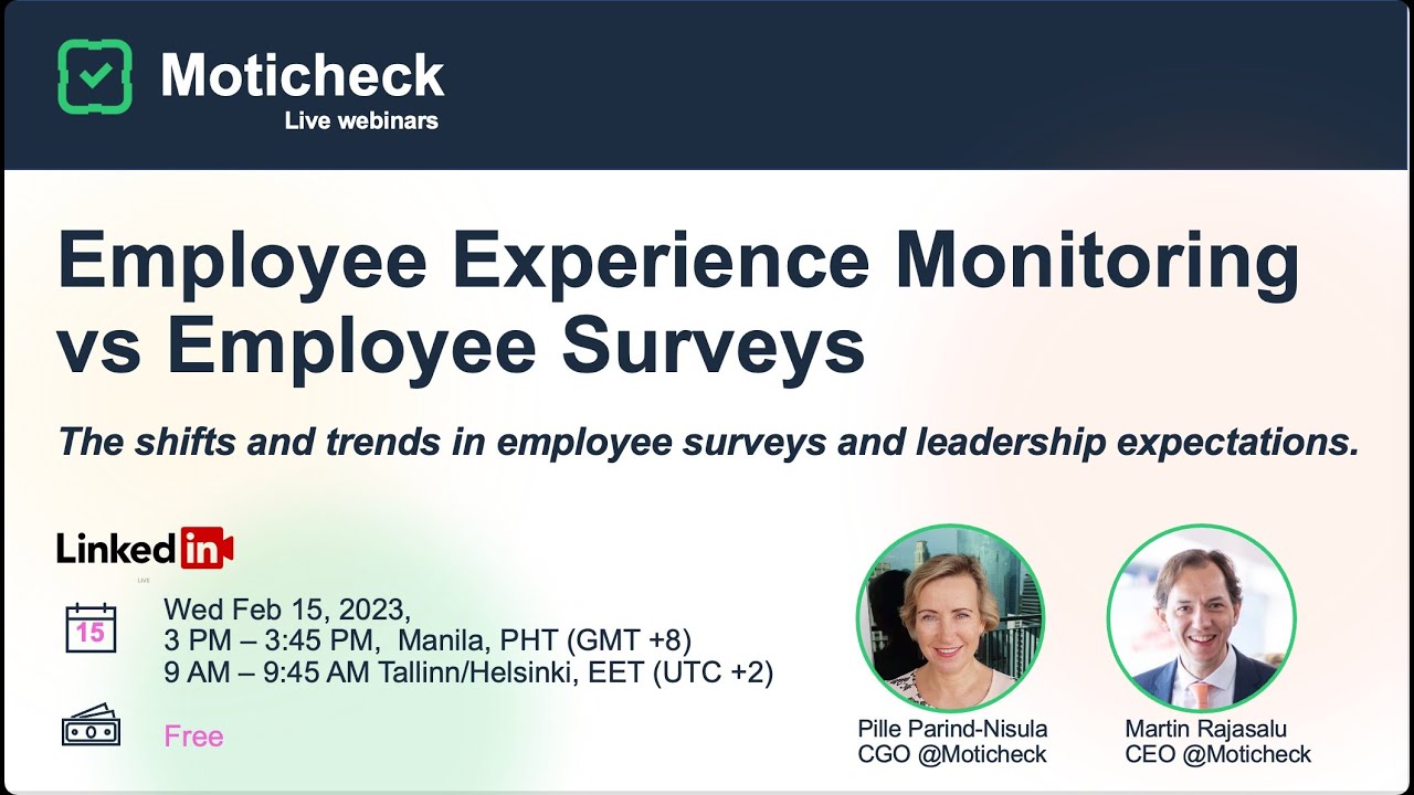 Moticheck Webinar: EX monitoring vs traditional employee surveys SD ...