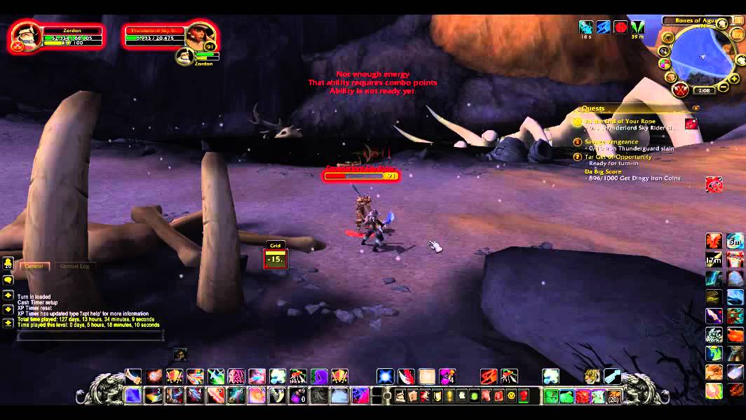 World Of Warcraft Leveling Rogue Level 92-93 - YouTube