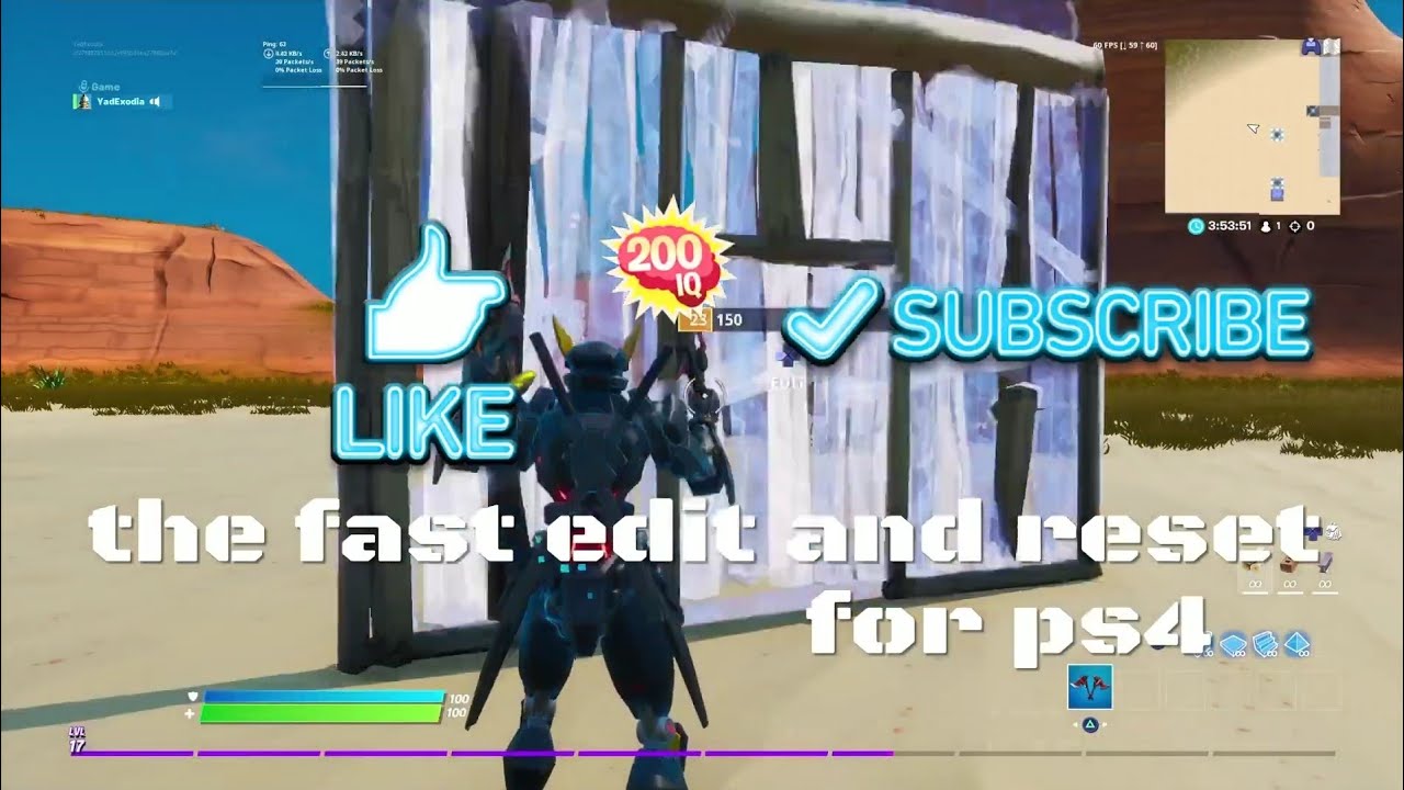 Fortnite fast edit and reset for ps4 controller - YouTube