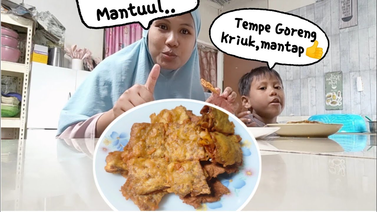 TEMPE GORENG KRIUK,KUDAPAN SIMPLE DI AKHIR BULAN😉 - YouTube
