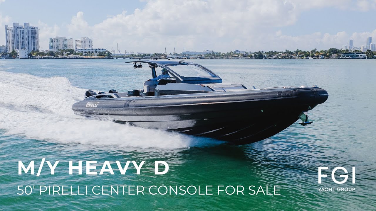 HEAVY D - 50' Pirelli Center Console For Sale - YouTube